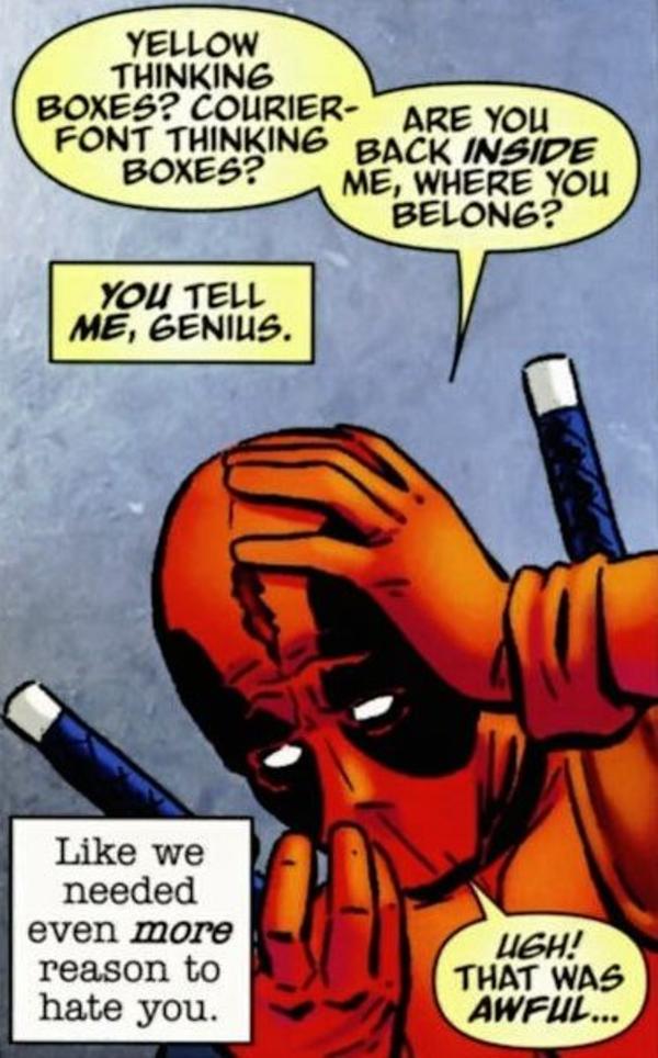 How to Make Deadpool's Thinking Boxes on AO3 - La_Temperanza - No ...