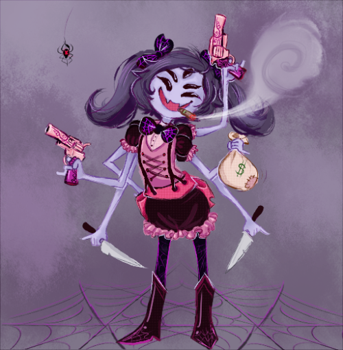 Underfell Muffet (Undertale AU) - By LuxrayBoy8 Minecraft Skin